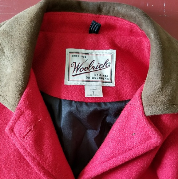 Woolrich | Jackets & Coats | Woolrich Vintage Red Peacoat | Poshmark